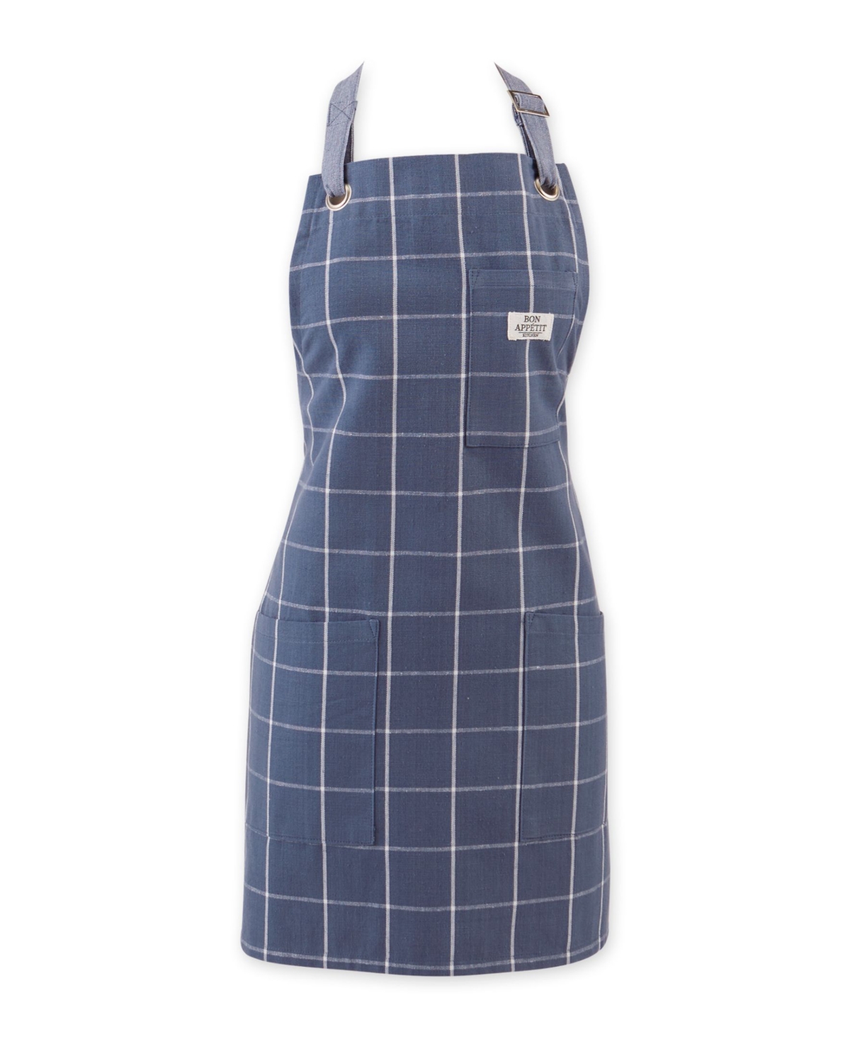 Click here for Design Imports Windowpane Apron - Blue Indigo prices