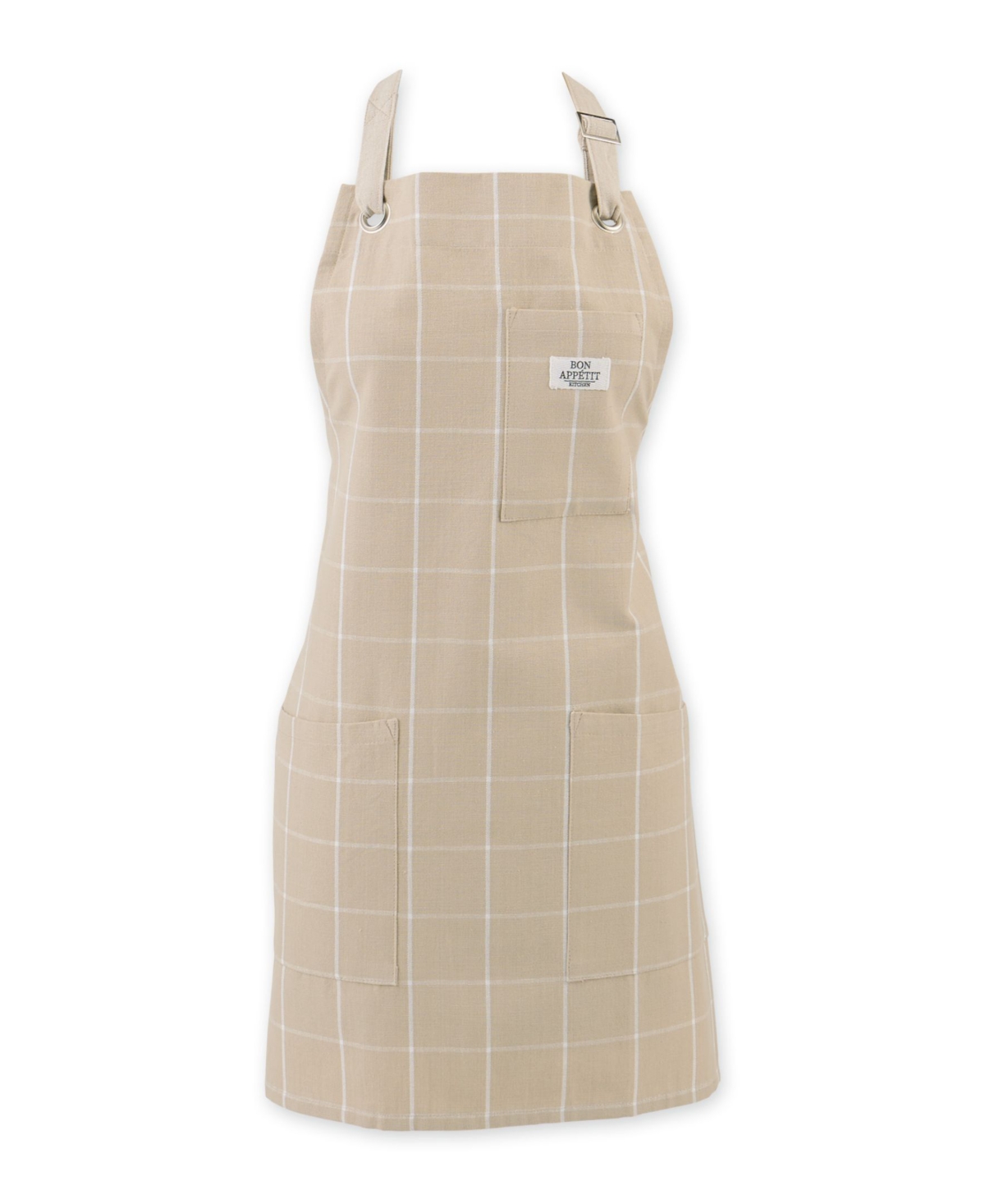 Click here for Design Imports Windowpane Apron - Feather Gray prices