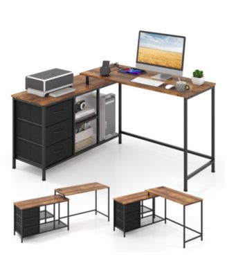 Click here for Gouun L Shaped Computer Desk With Power Outlet For... prices