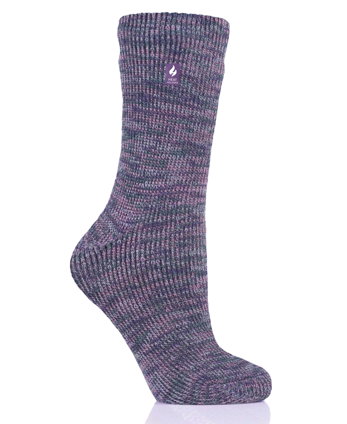Click here for Heat Holders Wendy Twist Crew Socks - Purple prices