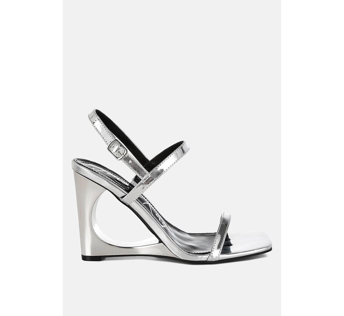 Click here for Ladra Metallic Fantasy Wedge Heel Sandals - Silver prices