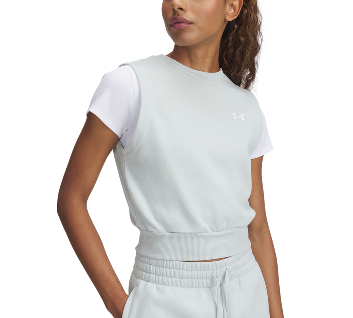 Click here for Under Armour Womens Ua Rival Fleece Sleeveless Top... prices