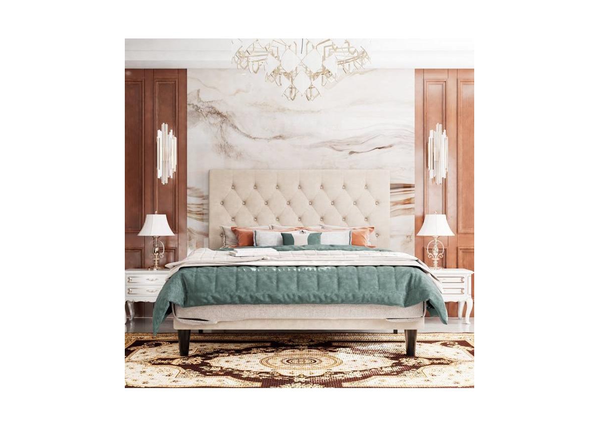 Click here for Linen Upholstered Platform Bed with Button-Tufted... prices