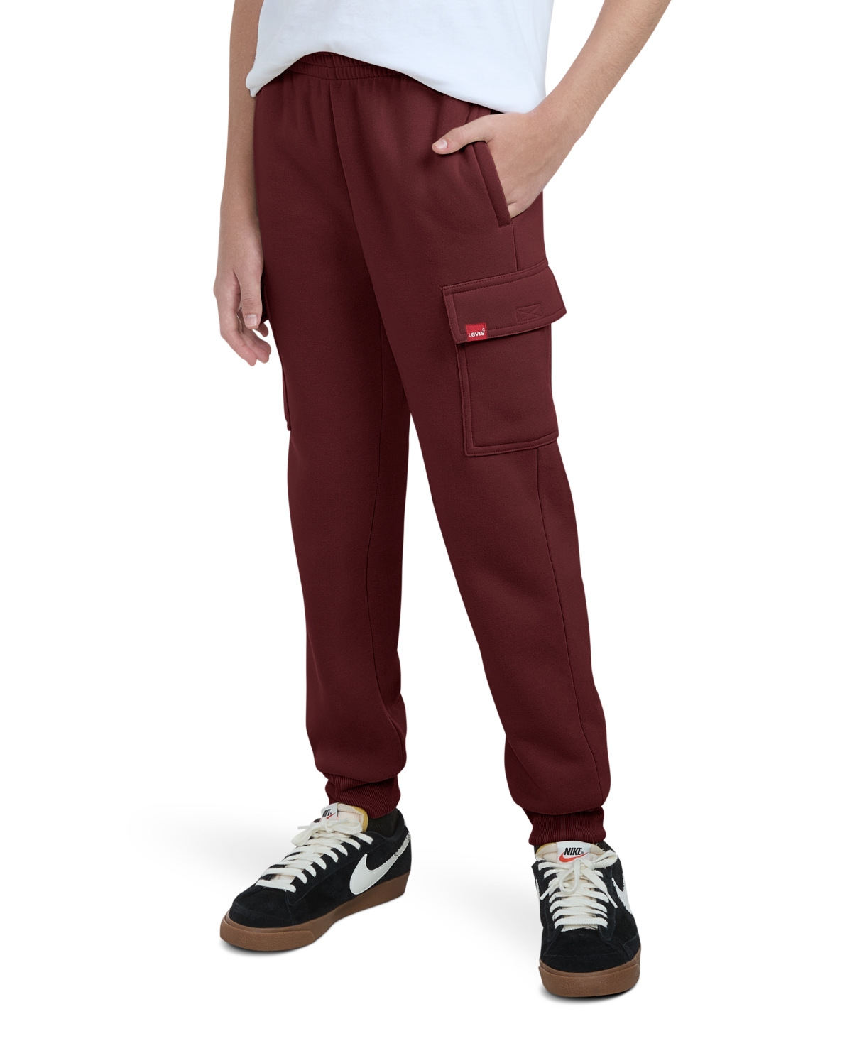 Click here for Levis Big Boys Knit Cargo Fleece Jogger - Chocolat... prices