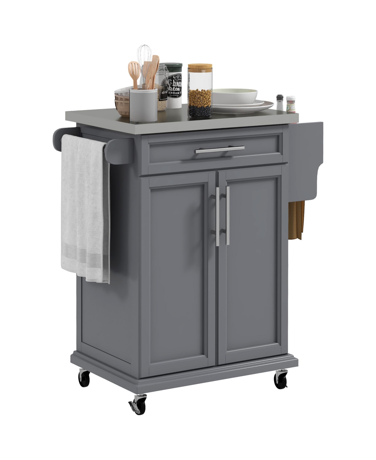 Click here for Homcom Rolling Kitchen Island on Wheels with Drawe... prices