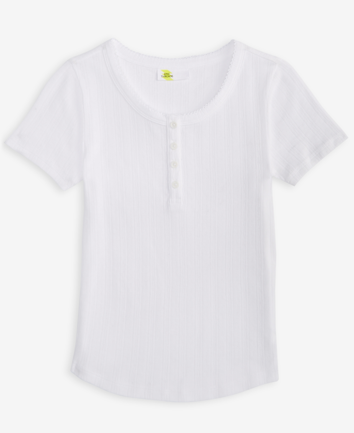 Click here for Epic Threads Little & Big Girls Solid Pointelle He... prices