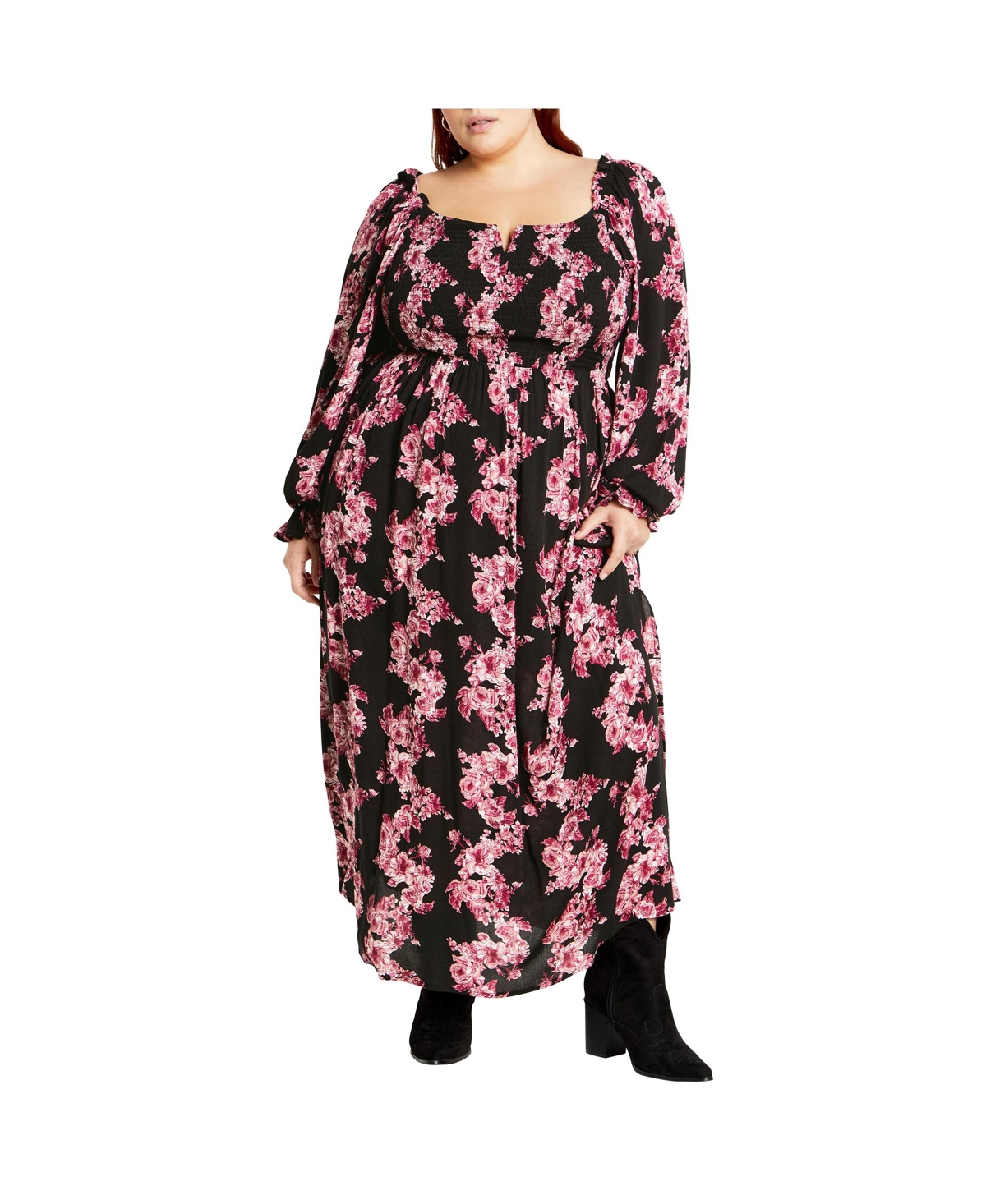 Click here for Plus Size Aurelia Print Dress - Lush floral prices