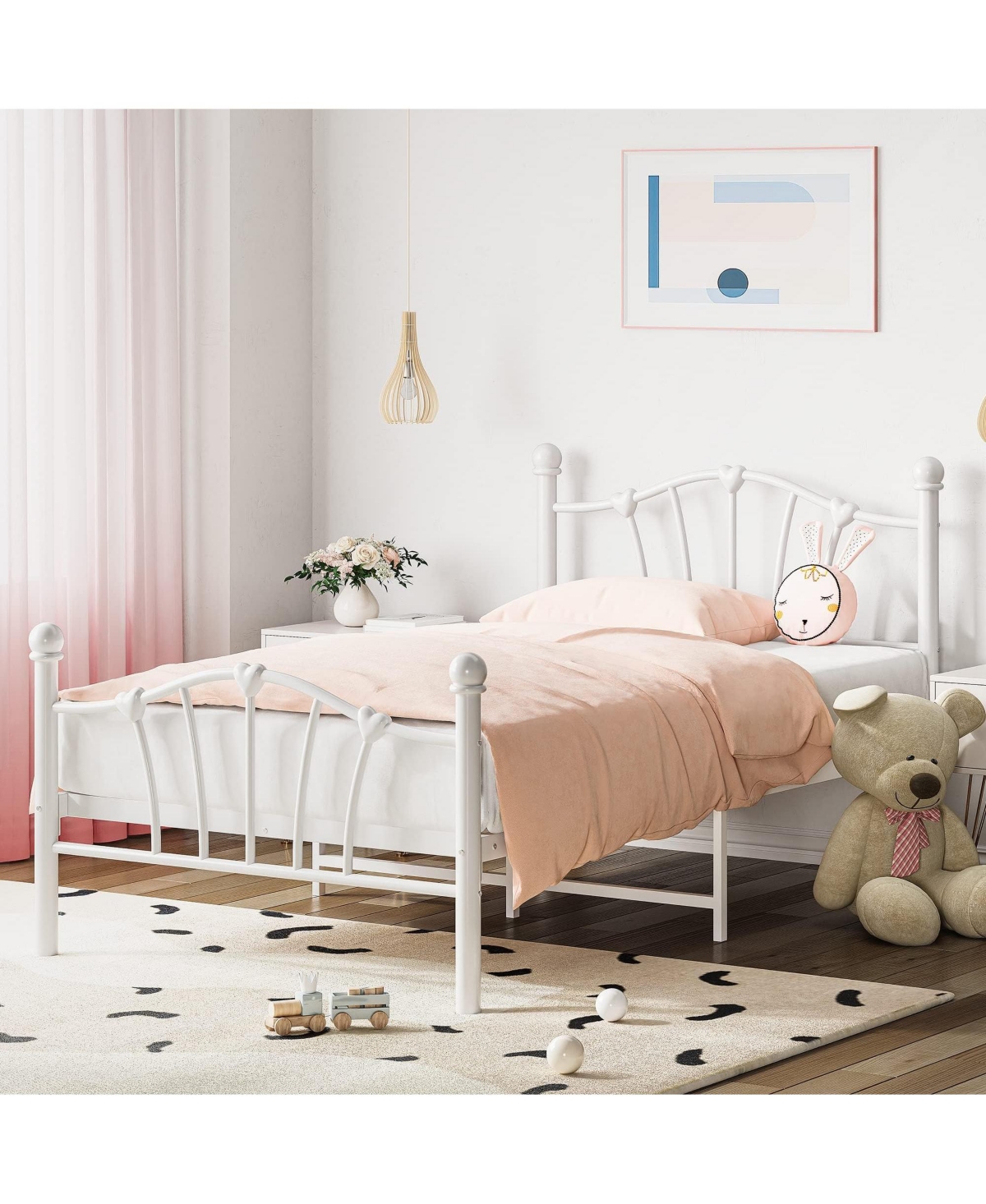 Click here for gaomon Twin Size Metal Platform Bed Frame for Girl... prices