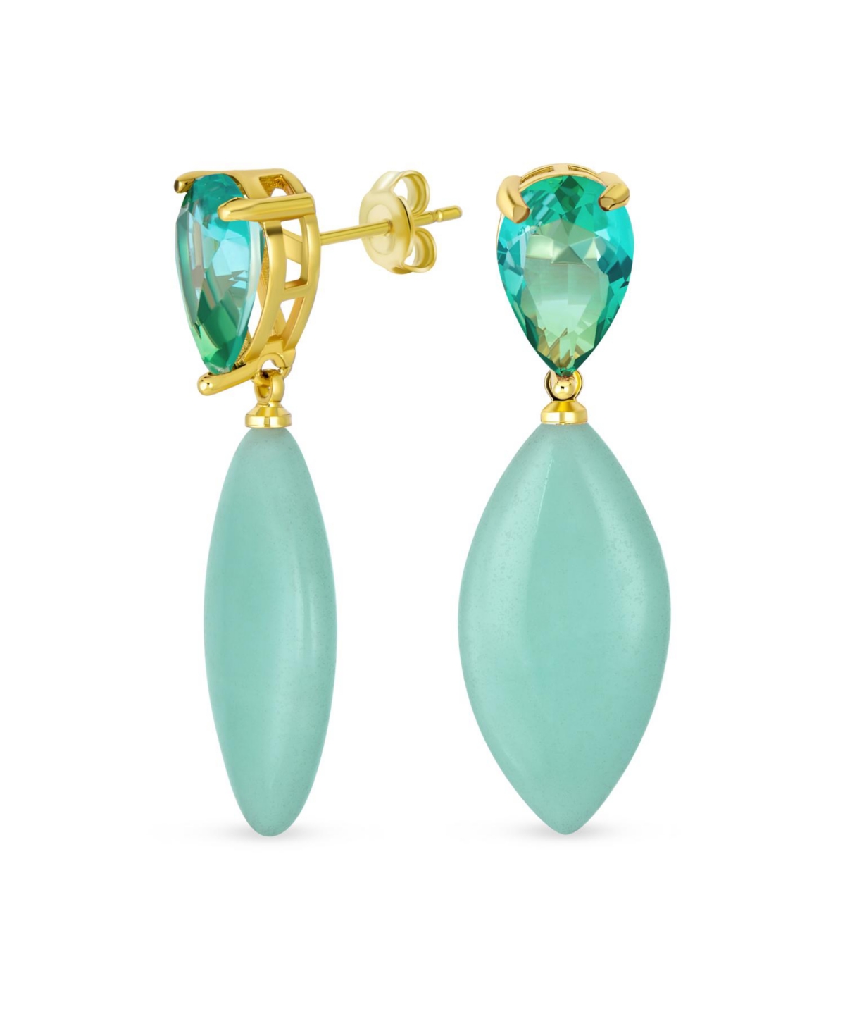 Click here for Bling Jewelry Geometric Rhombus Teardrop Stone Cz... prices