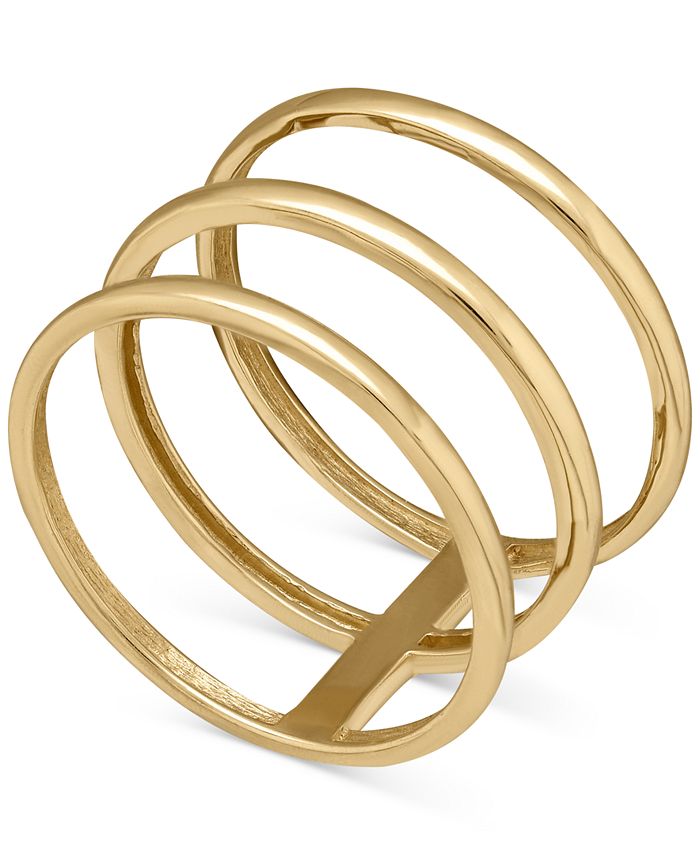Macy's Triple Bar Ring in 14k Gold - Macy's