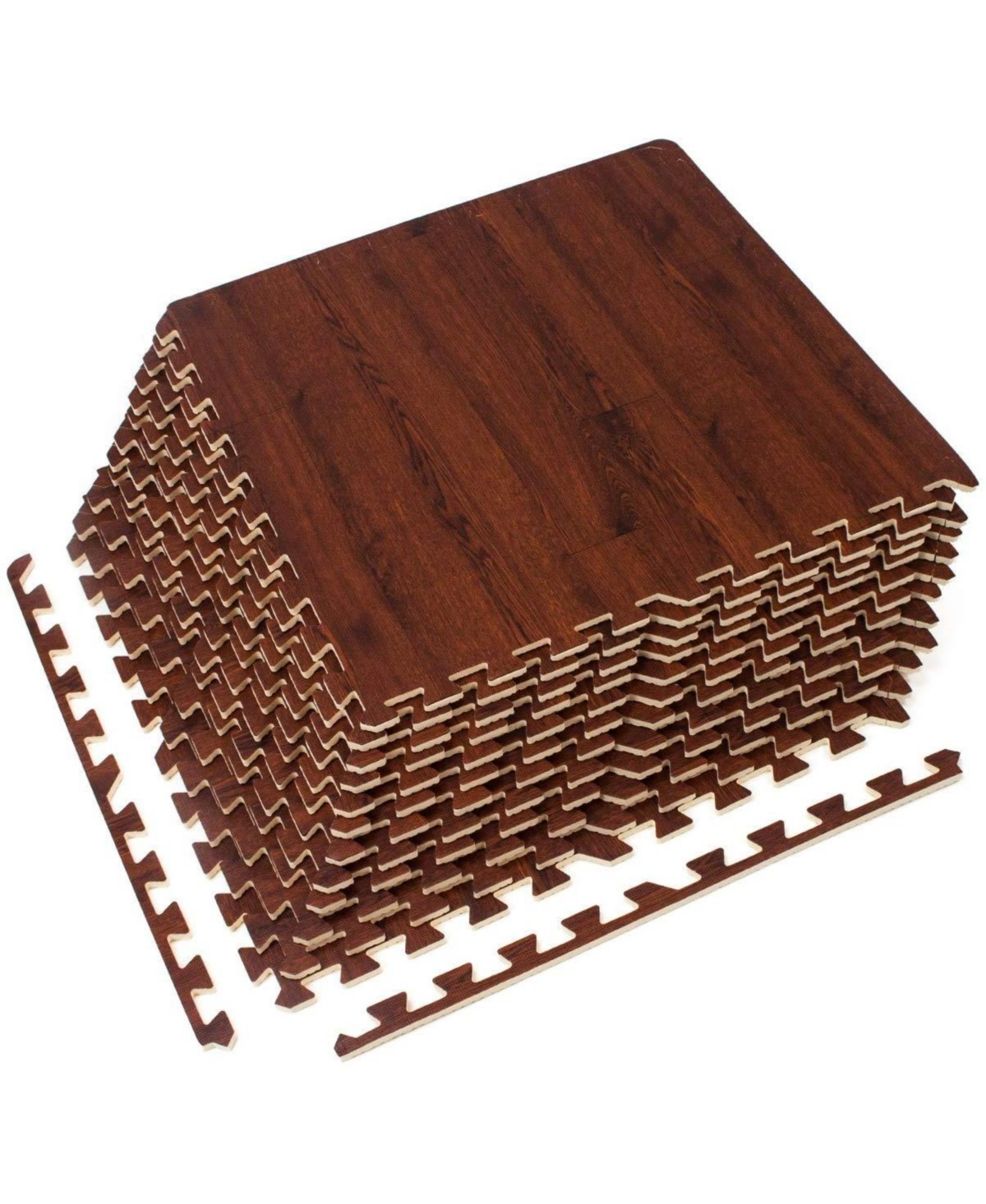 Click here for Sorbus Interlocking Floor Mat Mahogany Wood Print... prices