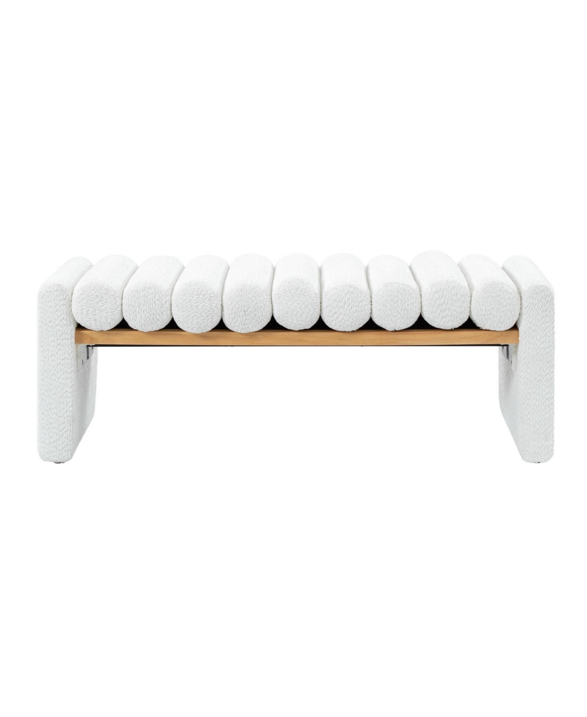 Click here for Modern Bench with Solid Wood and Removable Round B... prices
