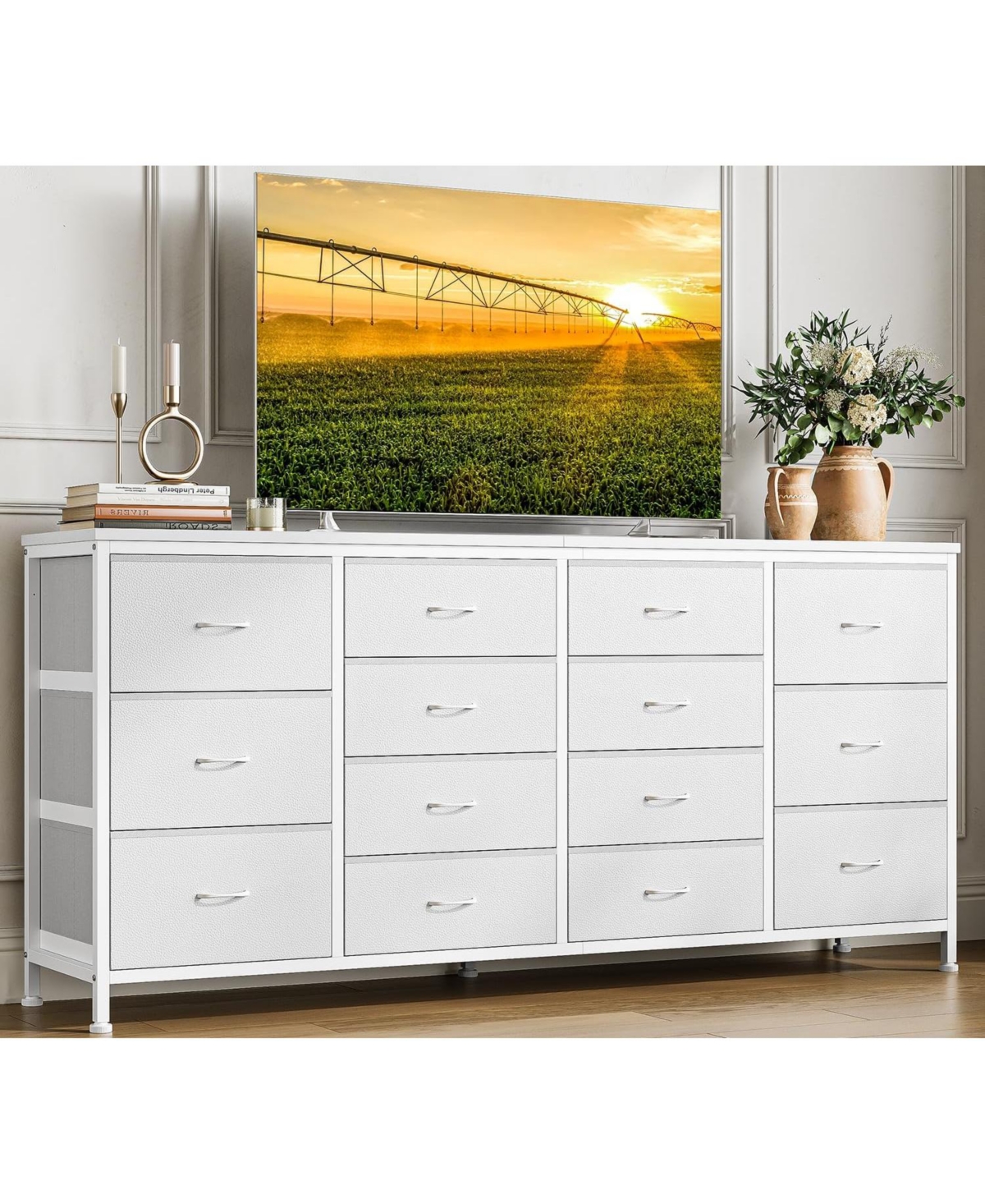 Click here for gaomon 14 Drawer Dresser  63 Inch White Dresser Tv... prices