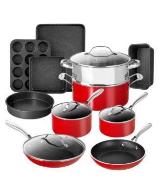 15-Piece Ultra-Durable Non-Stick Diamond Infused Cookware and Bakeware ...