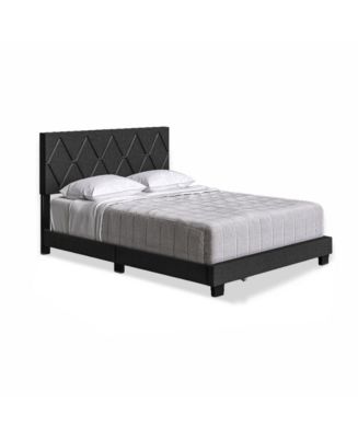 Boyd Sleep Rhombus Upholstered Platform Bed with Headboard, Mattress ...