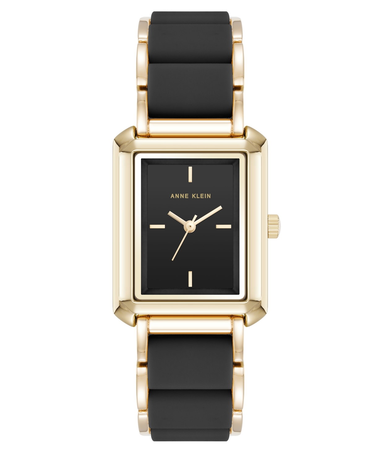 Click here for Anne Klein Womens Quartz Black Silicone and Gold-T... prices