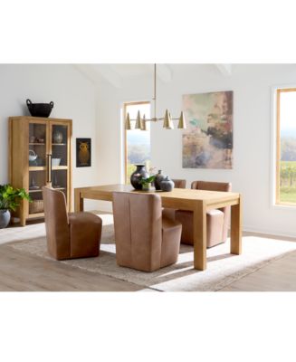 5 Pc. Dining Set (Davie Rectangular Table & 4 Seham Chairs), Created ...