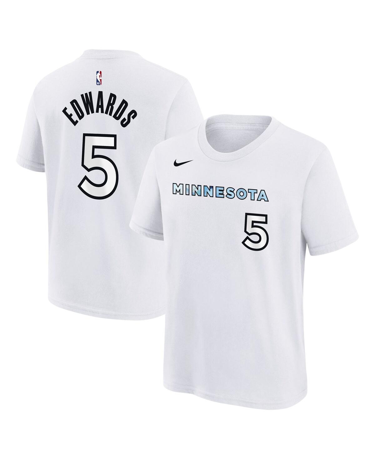 Click here for Nike Big Boys and Girls Anthony Edwards White Minn... prices