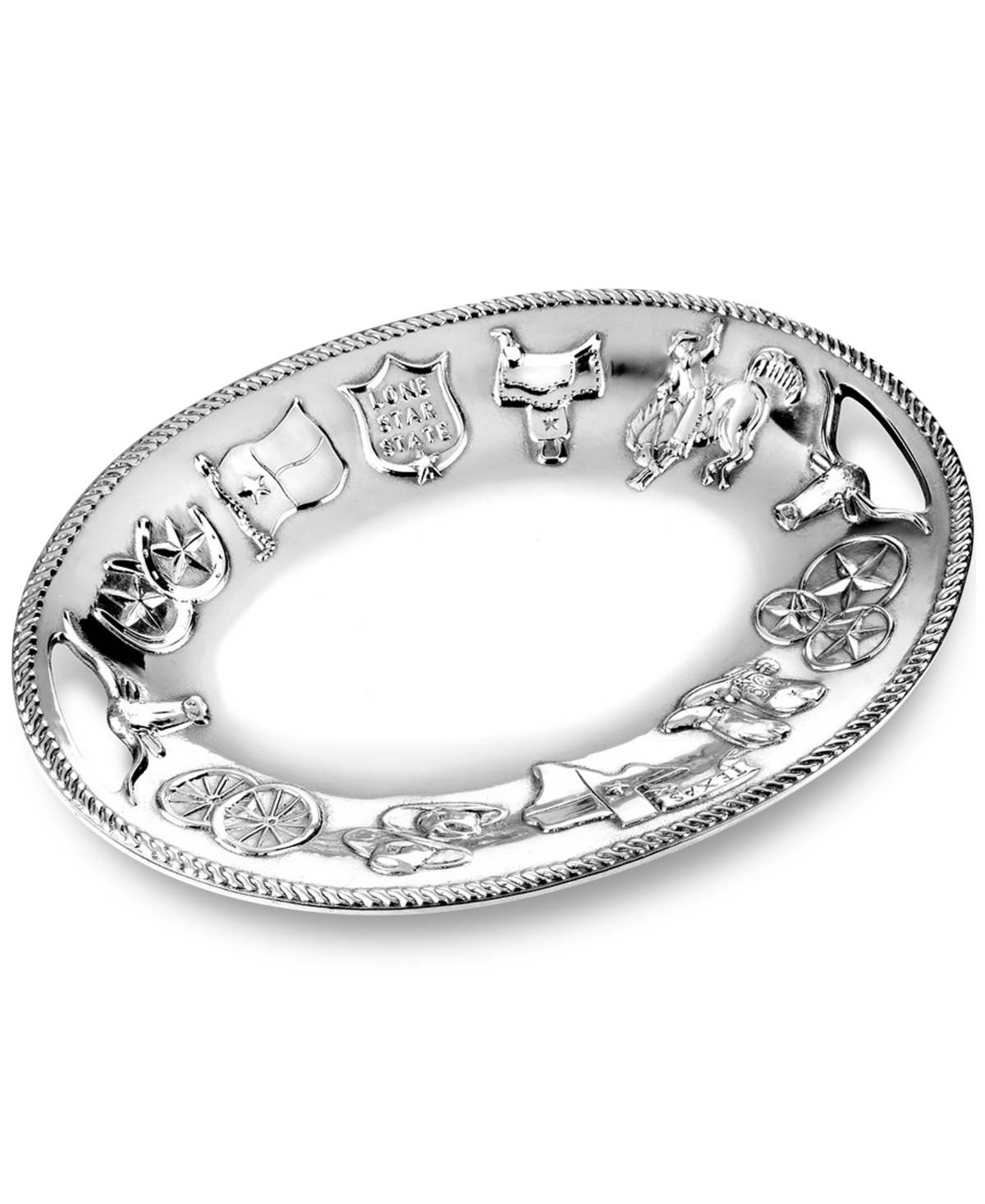 Click here for Wilton Armetale Texas Handled Tray - Silver/pol prices