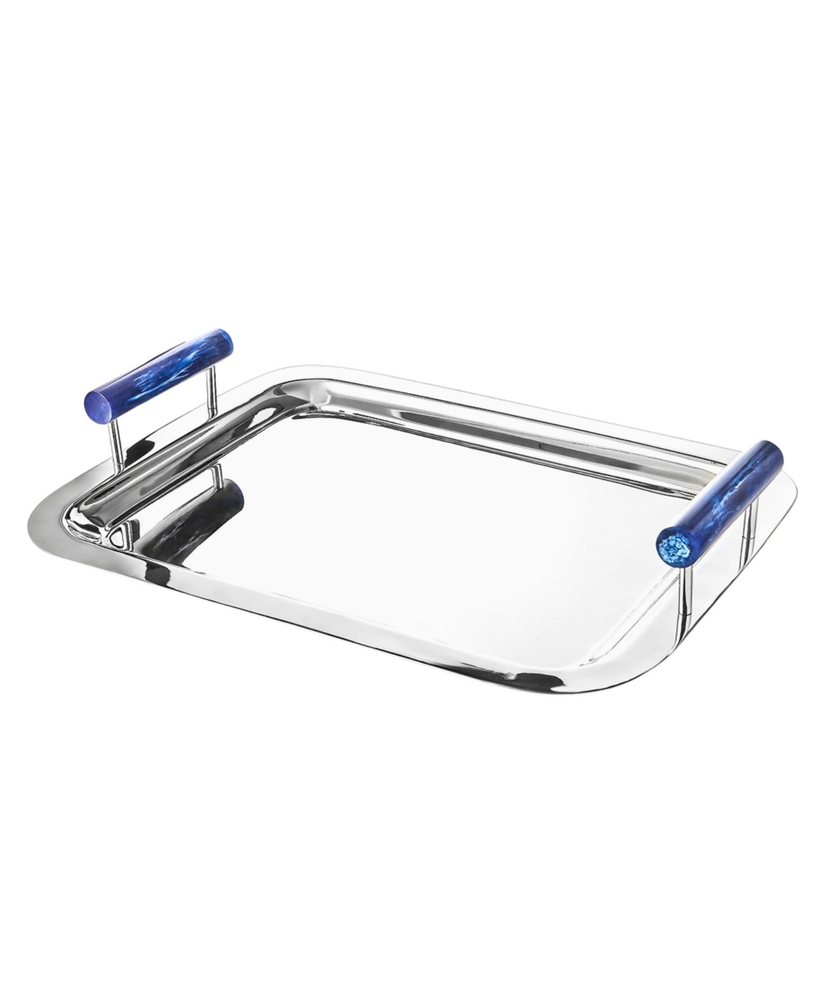 Click here for Godinger Azure Resin Serving Tray - Silver prices