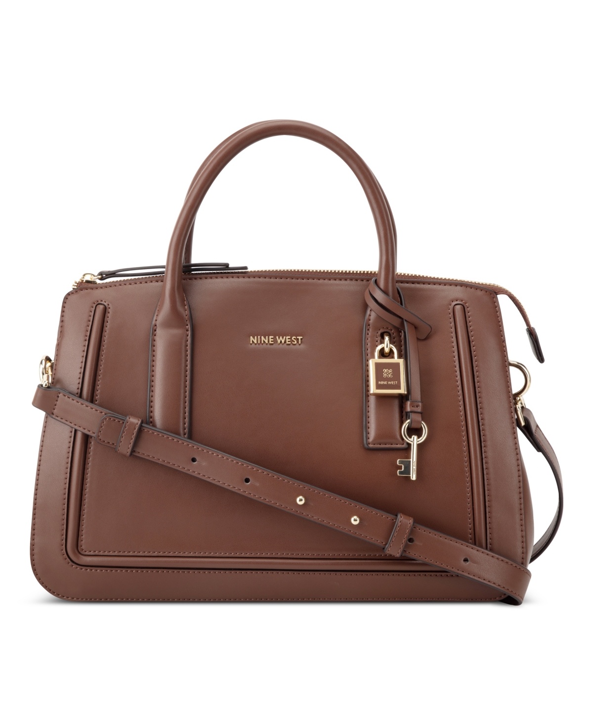 Click here for Nine West Tenely Medium Satchel Bag - Mahogany prices