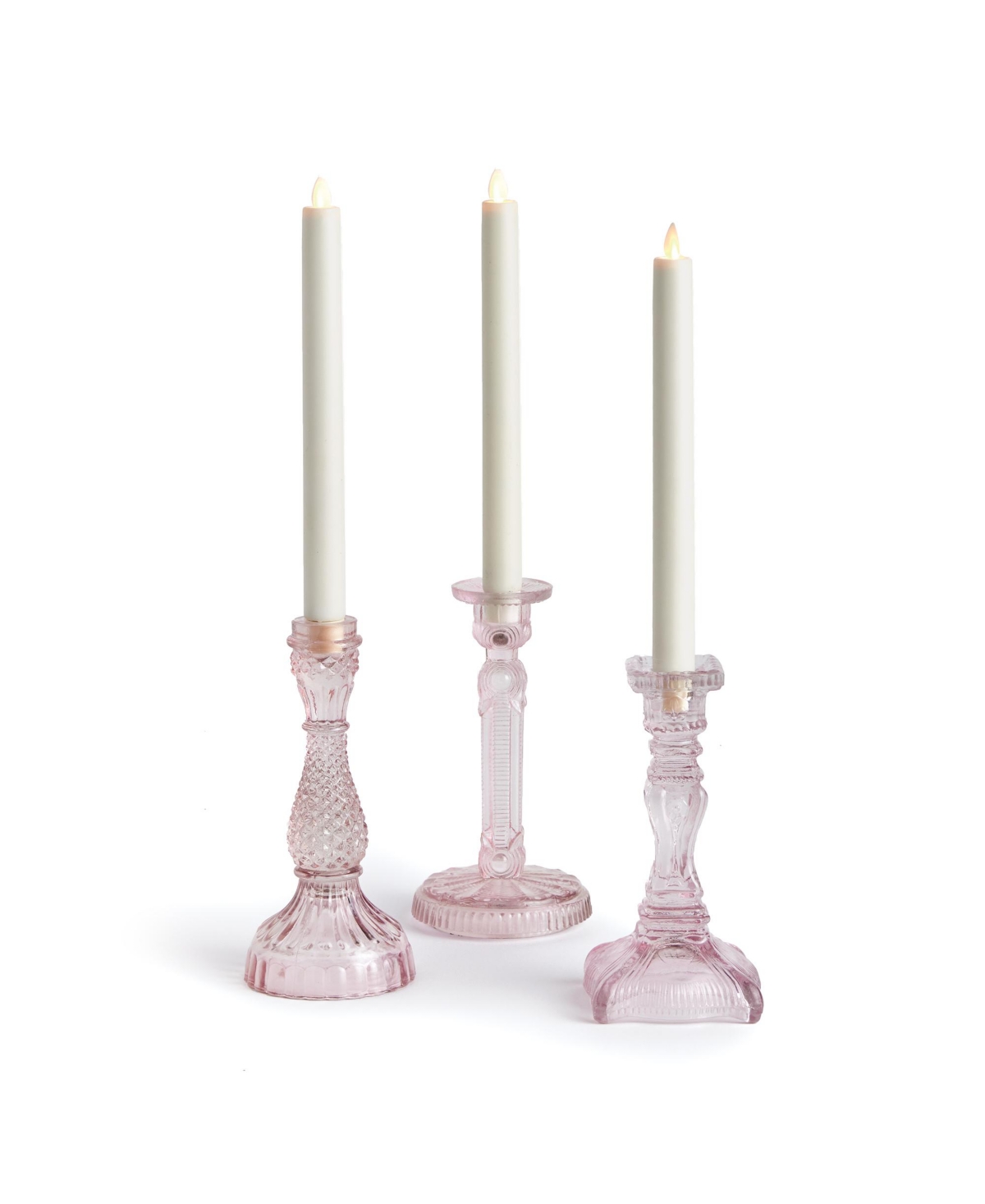 Click here for Estella Taper Holders Large Set of 3 - Clear prices