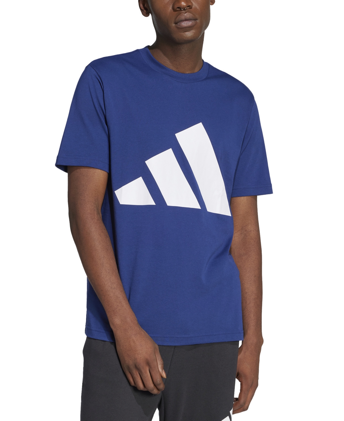 Click here for adidas Mens 3 Bar Logo Graphic Cotton T-Shirt - Da... prices