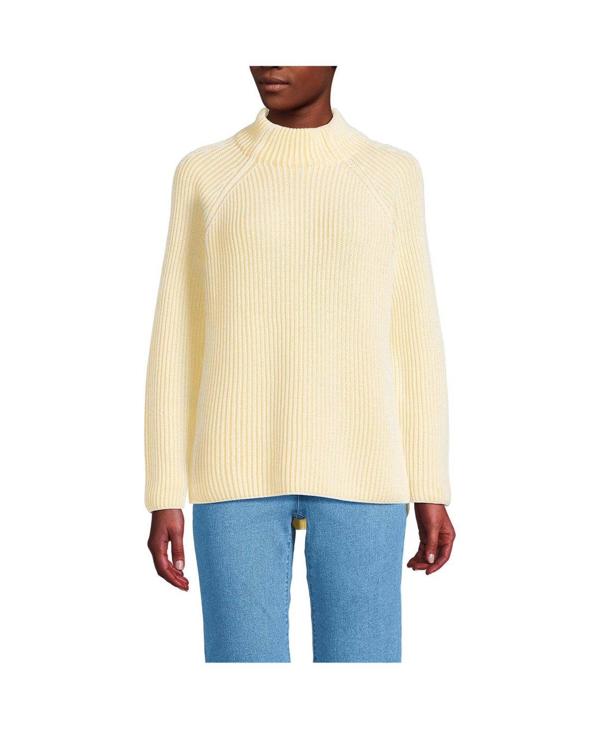 Click here for Lands End Womens Drifter Two Color Shaker Mock Nec... prices