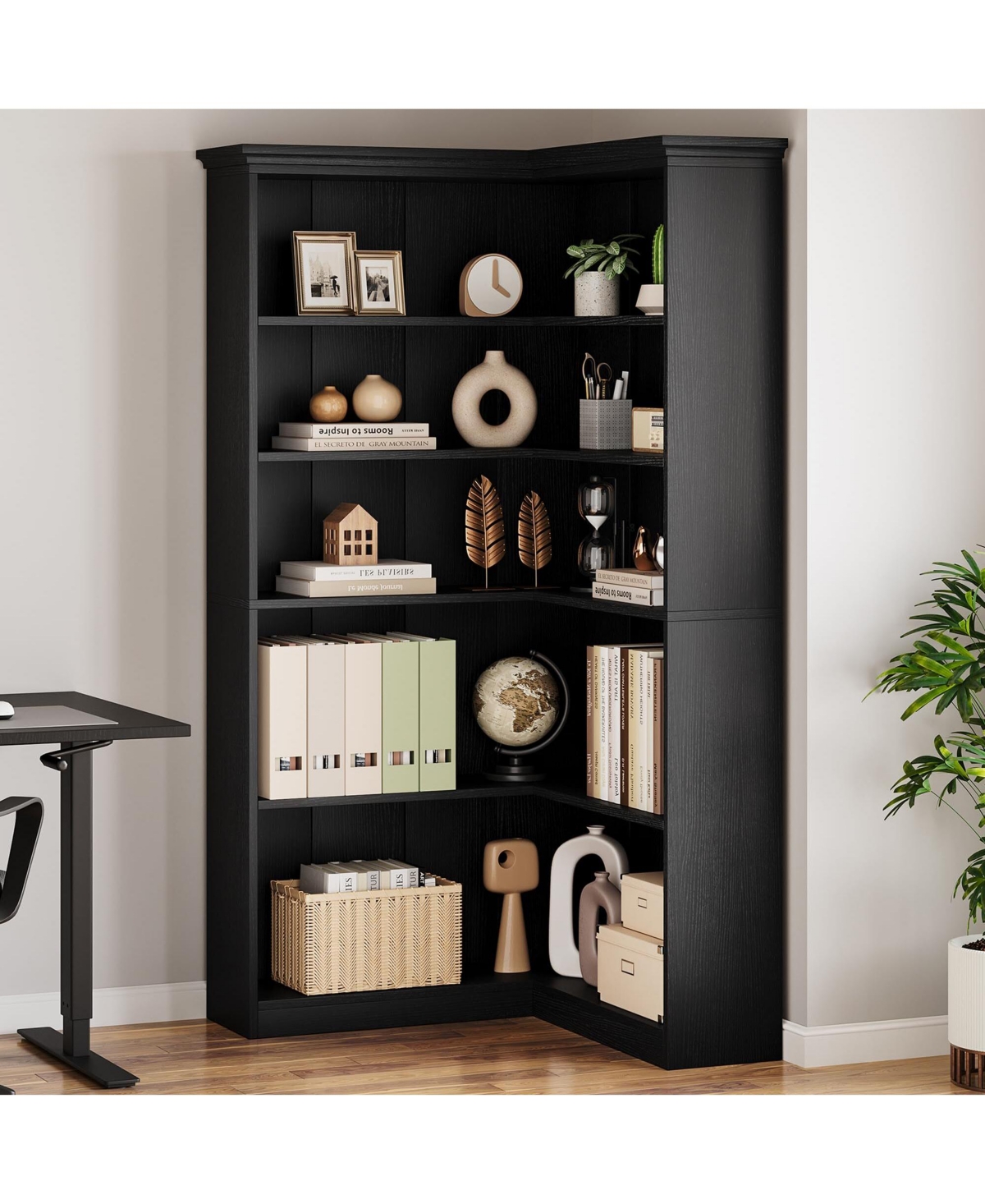 Click here for gaomon Farmhouse Bookshelf Corner Bookcase 72.8&#x... prices