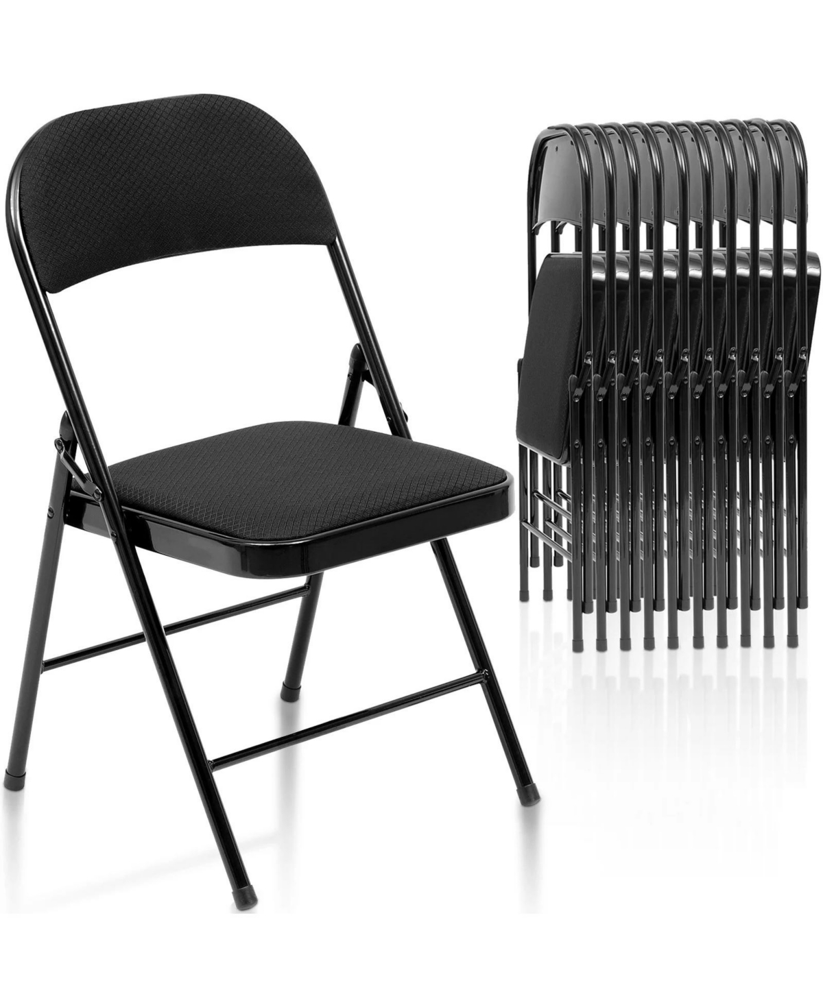 Click here for 4/6/10-Pack Folding Chair Set with Fabric Upholste... prices