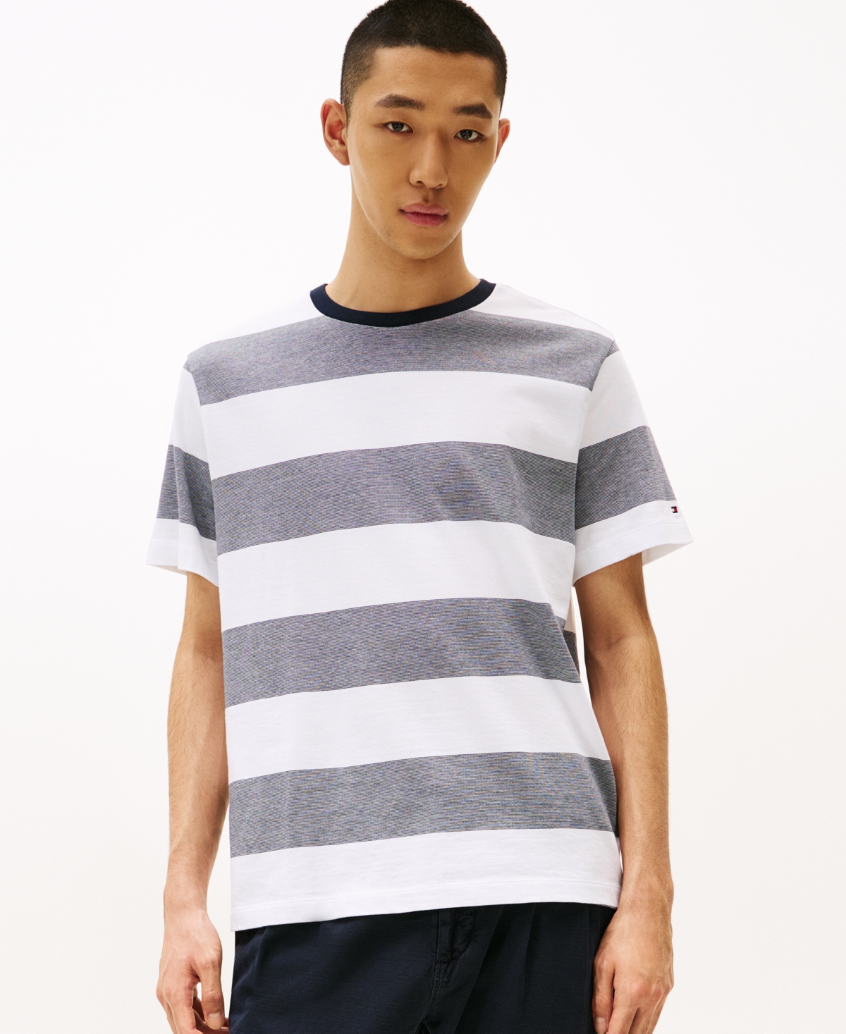 Click here for Tommy Hilfiger Mens Regular-Fit Stripe T-Shirt - W... prices