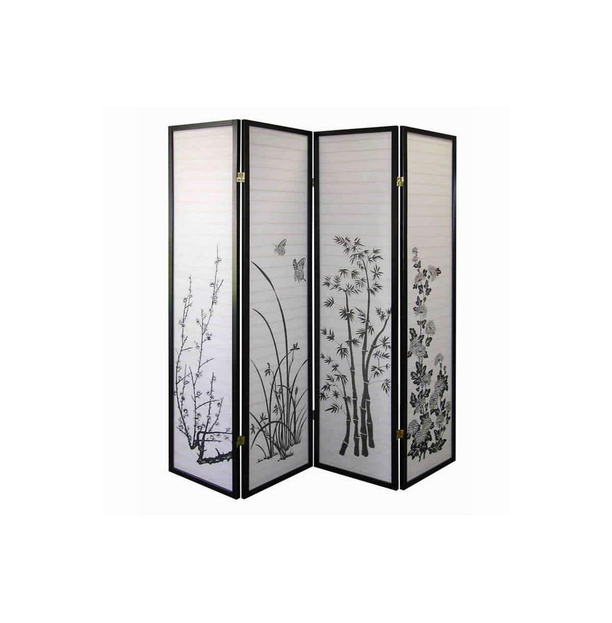 Click here for Slickblue Wood and Paper 4-Panel Room Divider for... prices