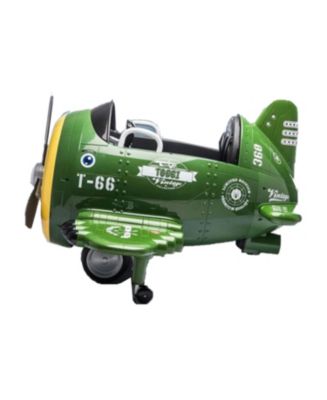TOBBI 12V Airplane Electric Kids Ride On Car Toy with Joystick Control ...
