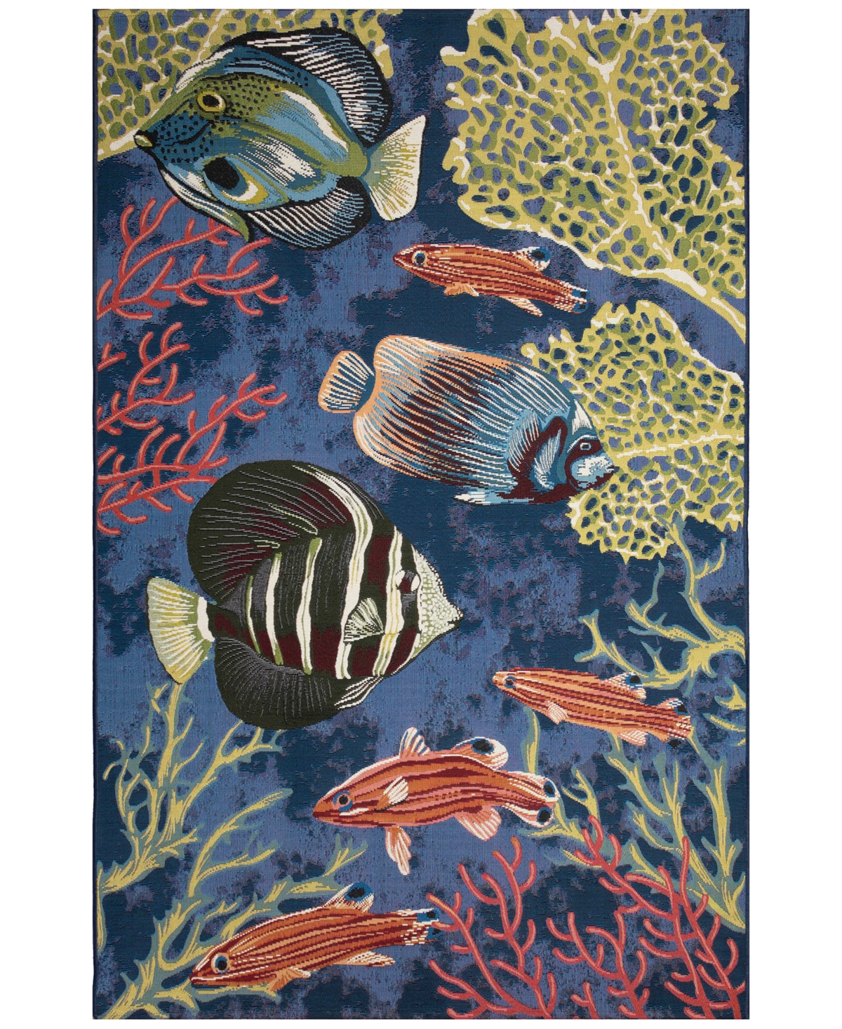 Click here for Liora Manne Marina Fish 710x910 Area Rug - Navy prices