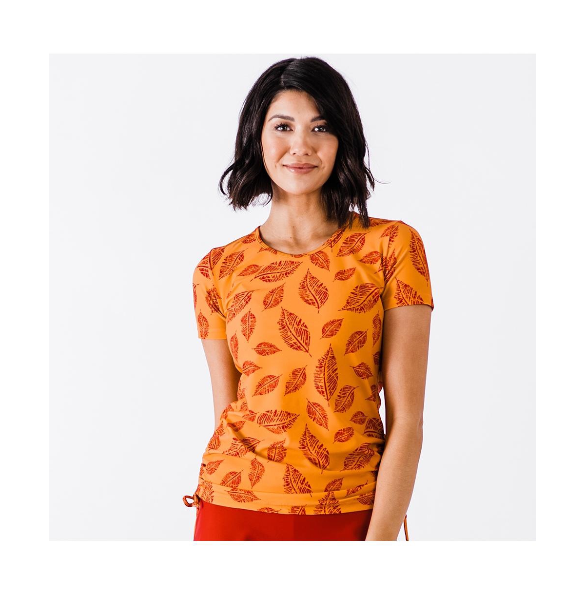 Click here for Calypsa Womens Adele Swim Top - Sandstone leaf pri... prices