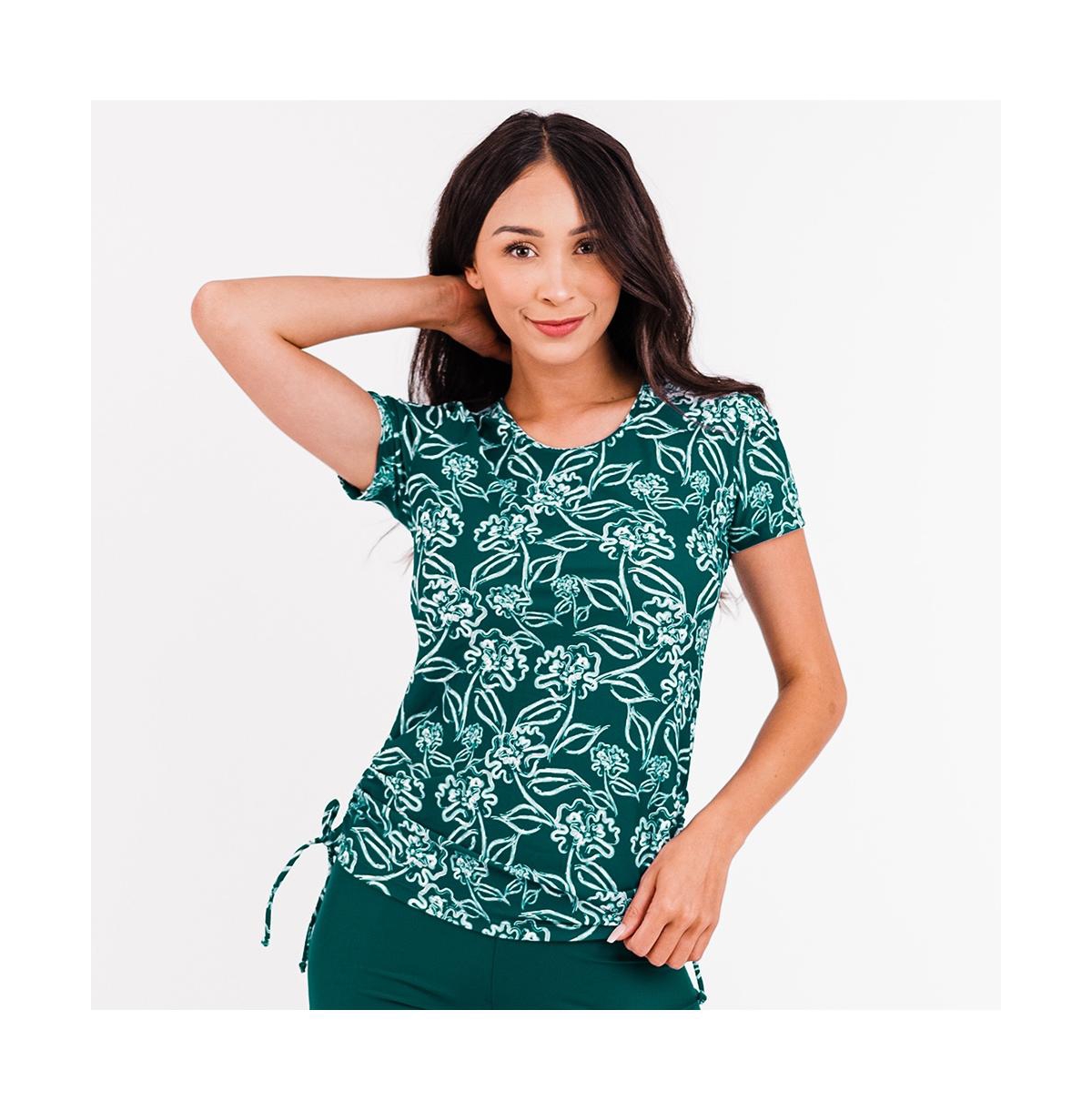 Click here for Calypsa Womens Adele Swim Top - Dark jade blooms prices