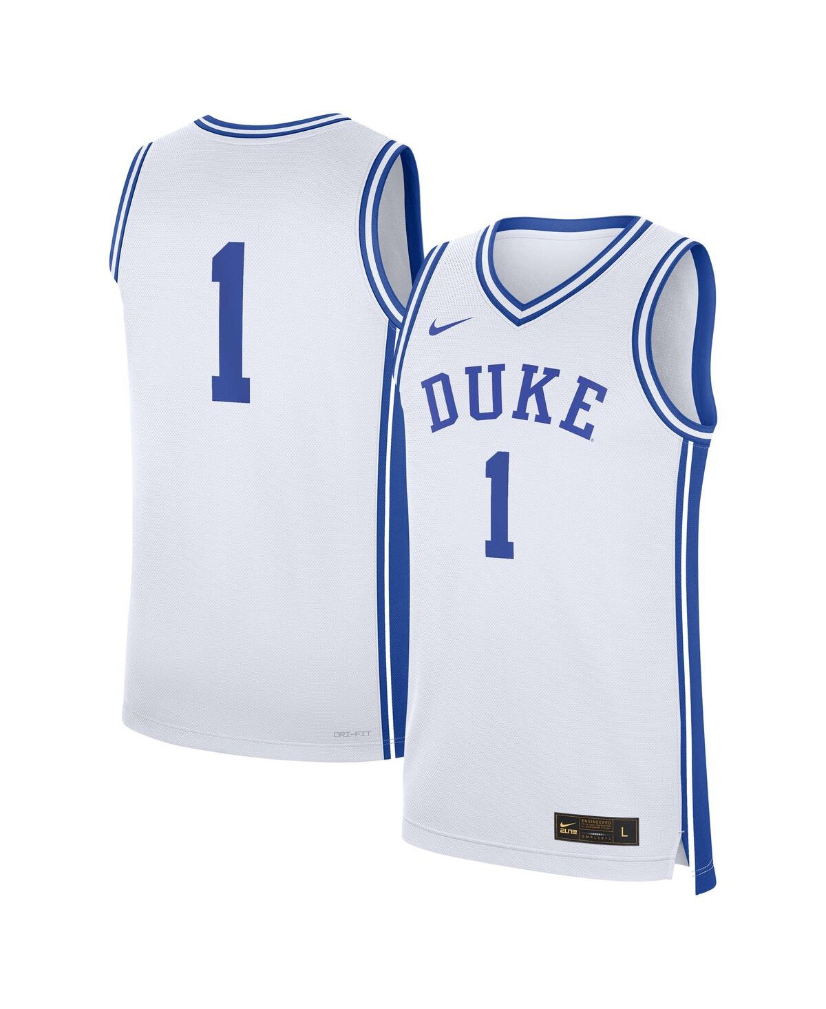 Click here for Nike Mens 1 White Duke Blue Devils Home Replica Je... prices