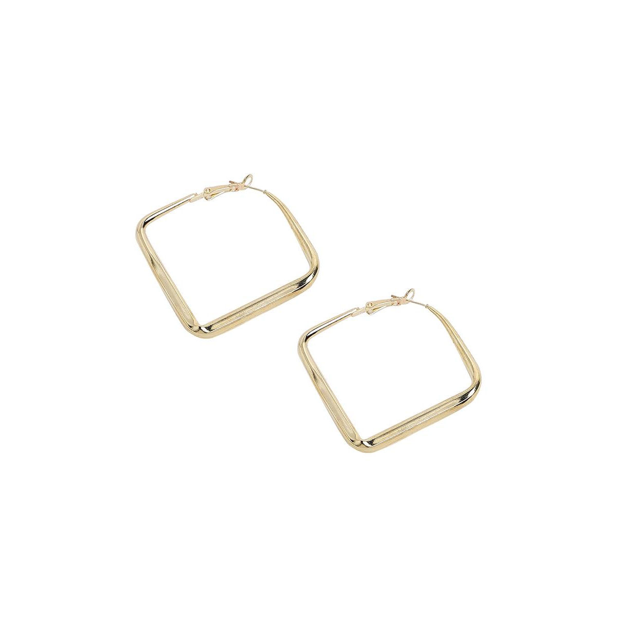 Click here for Minimal Diamond Hoop Earrrings - Gold prices