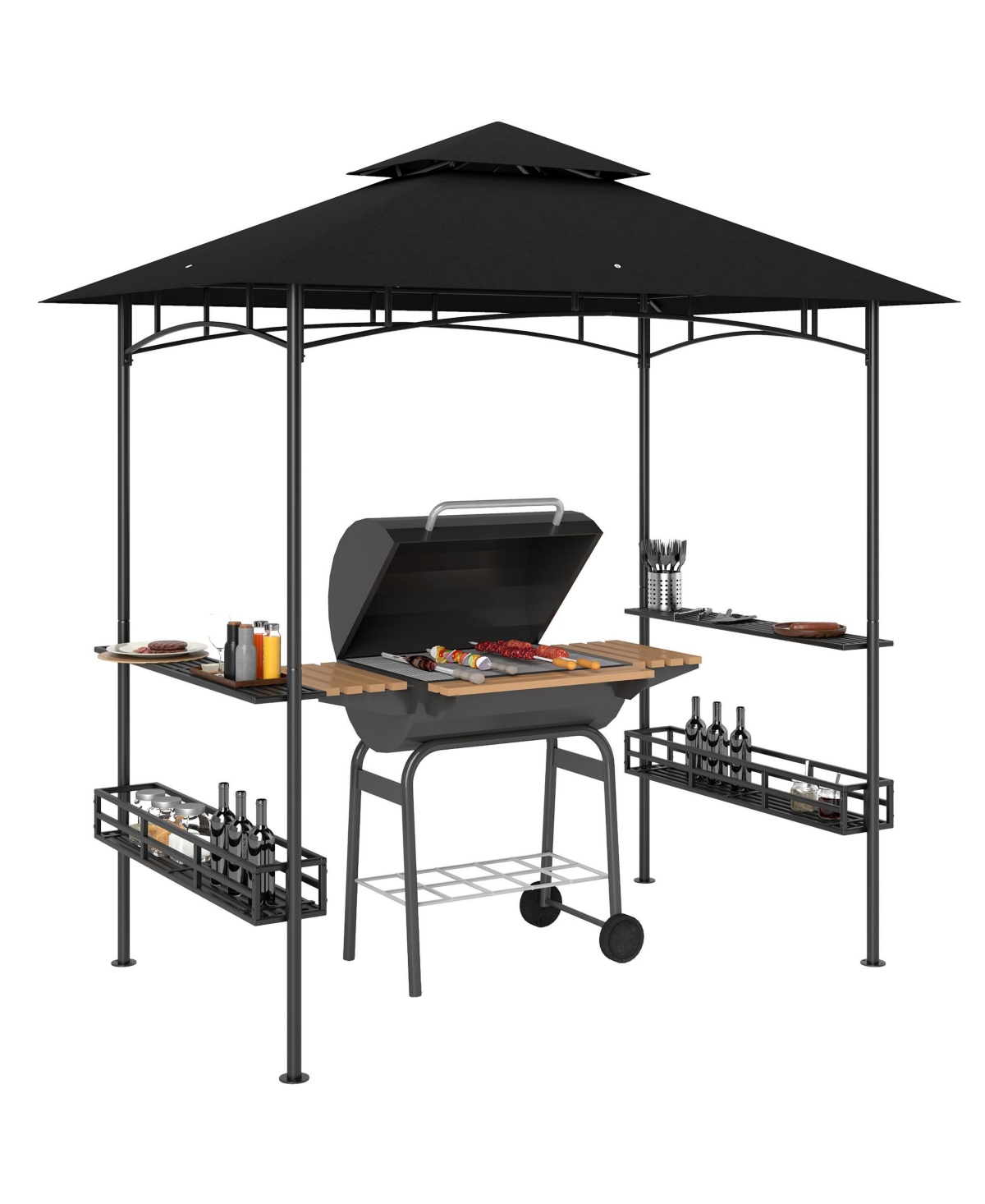 Click here for Outsunny 8 x 5 Grill Gazebo  2-Tier Outdoor Bbq Ga... prices