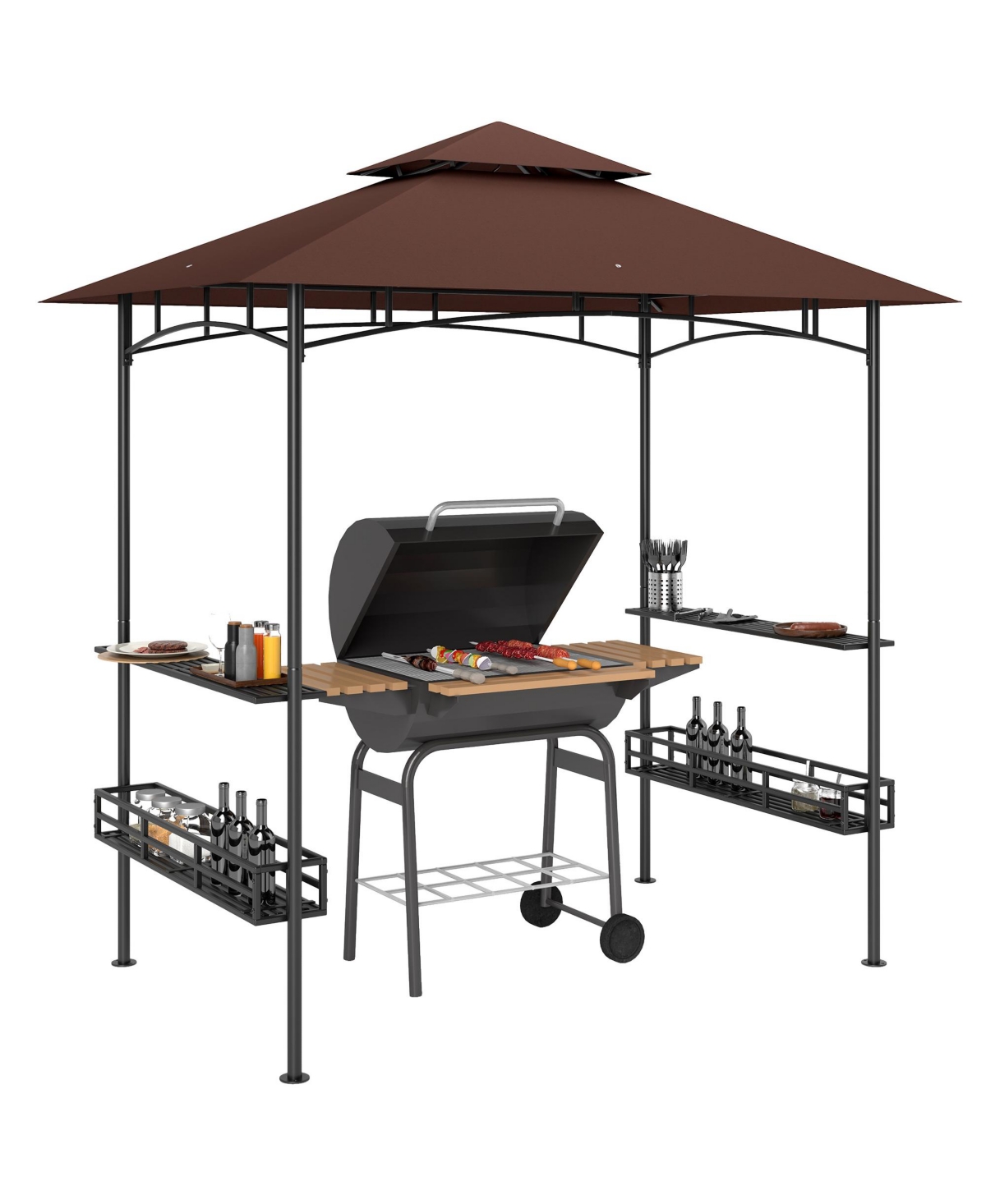 Click here for Outsunny 8 x 5 Grill Gazebo  2-Tier Outdoor Bbq Ga... prices