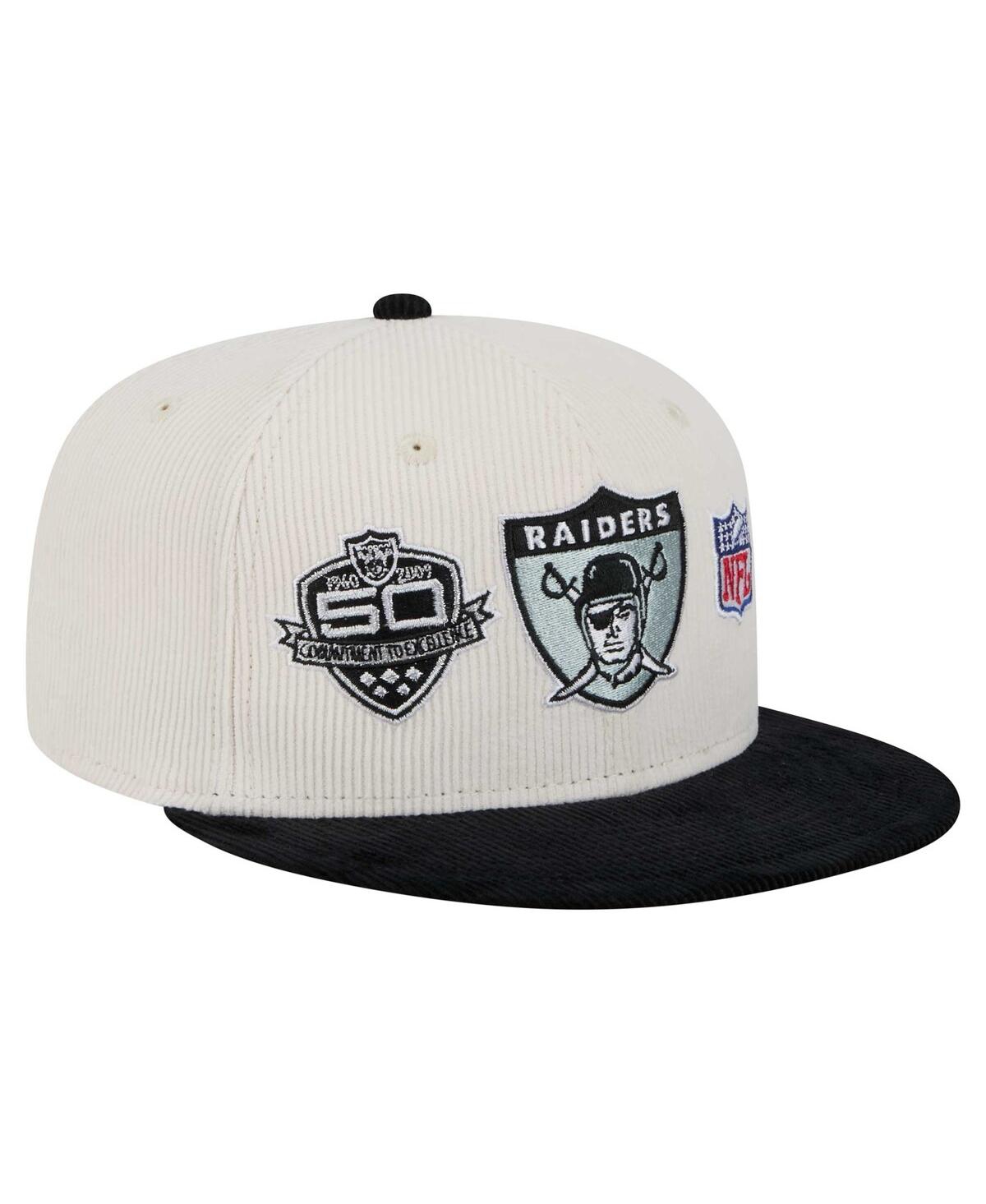 Click here for New Era Mens Cream/Gray Las Vegas Raiders Throwbac... prices