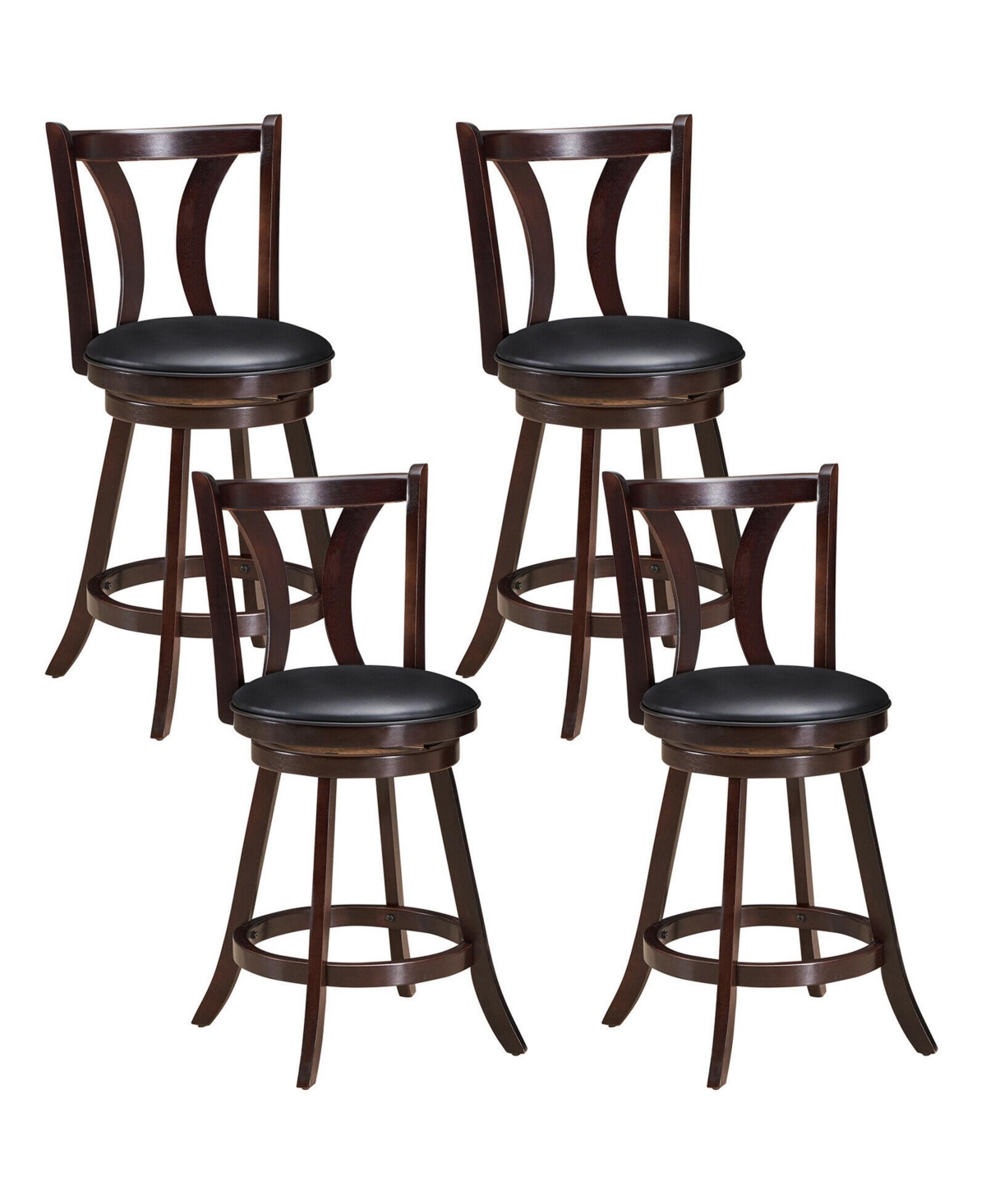 Click here for Gymax Set of 4 Swivel Bar stool 24 Counter Height... prices