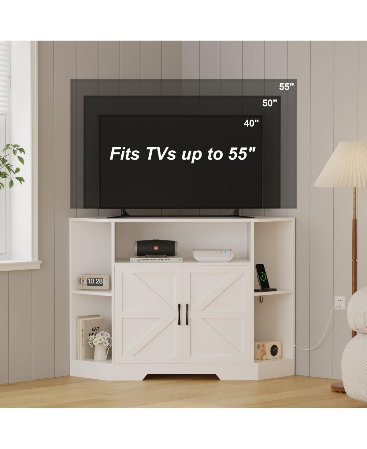 Click here for gaomon Corner Tv Stand for Tvs Up to 55 Inch with... prices