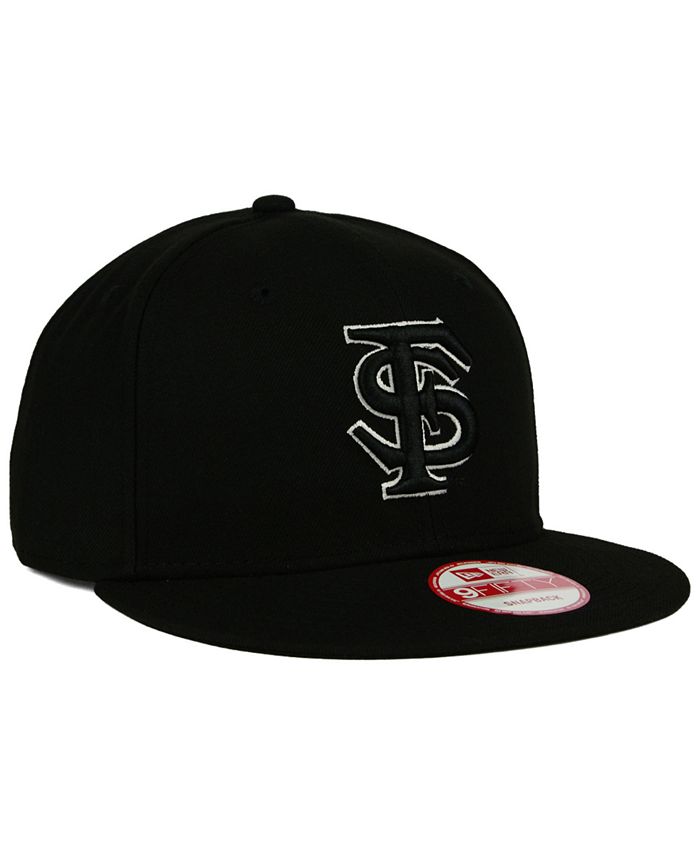 New Era Florida State Seminoles Black White 9FIFTY Snapback Cap - Macy's