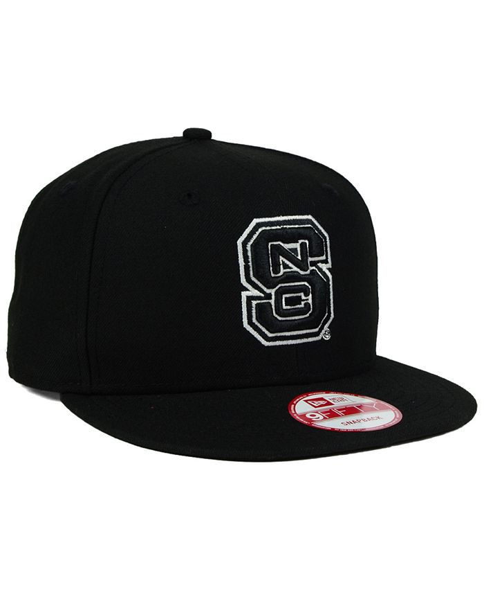New Era North Carolina State Wolfpack Black White 9FIFTY Snapback Cap ...