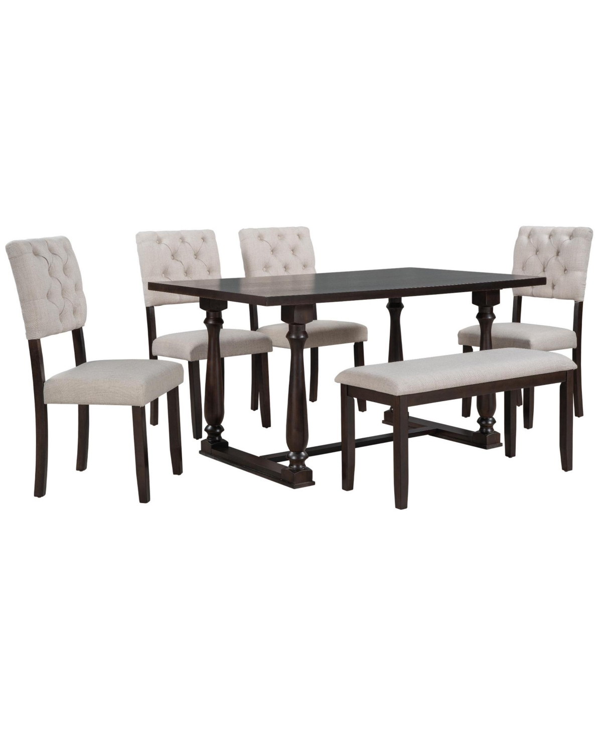 Click here for Slickblue 6-Piece Dining Table and Chair Set for E... prices