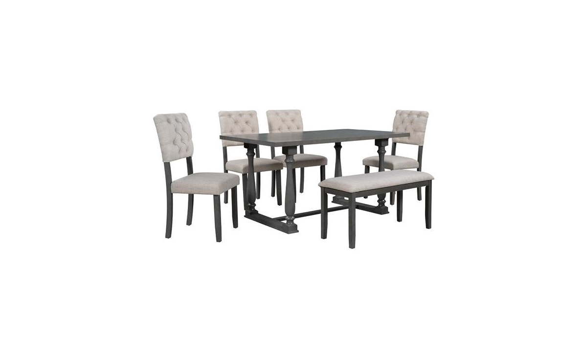 Click here for Slickblue 6-Piece Dining Table and Chair Set for E... prices