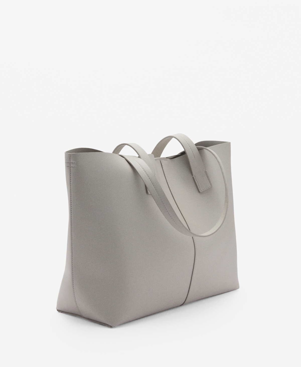 Click here for Mango Womens Double Handle Shopper Bag - Off White prices