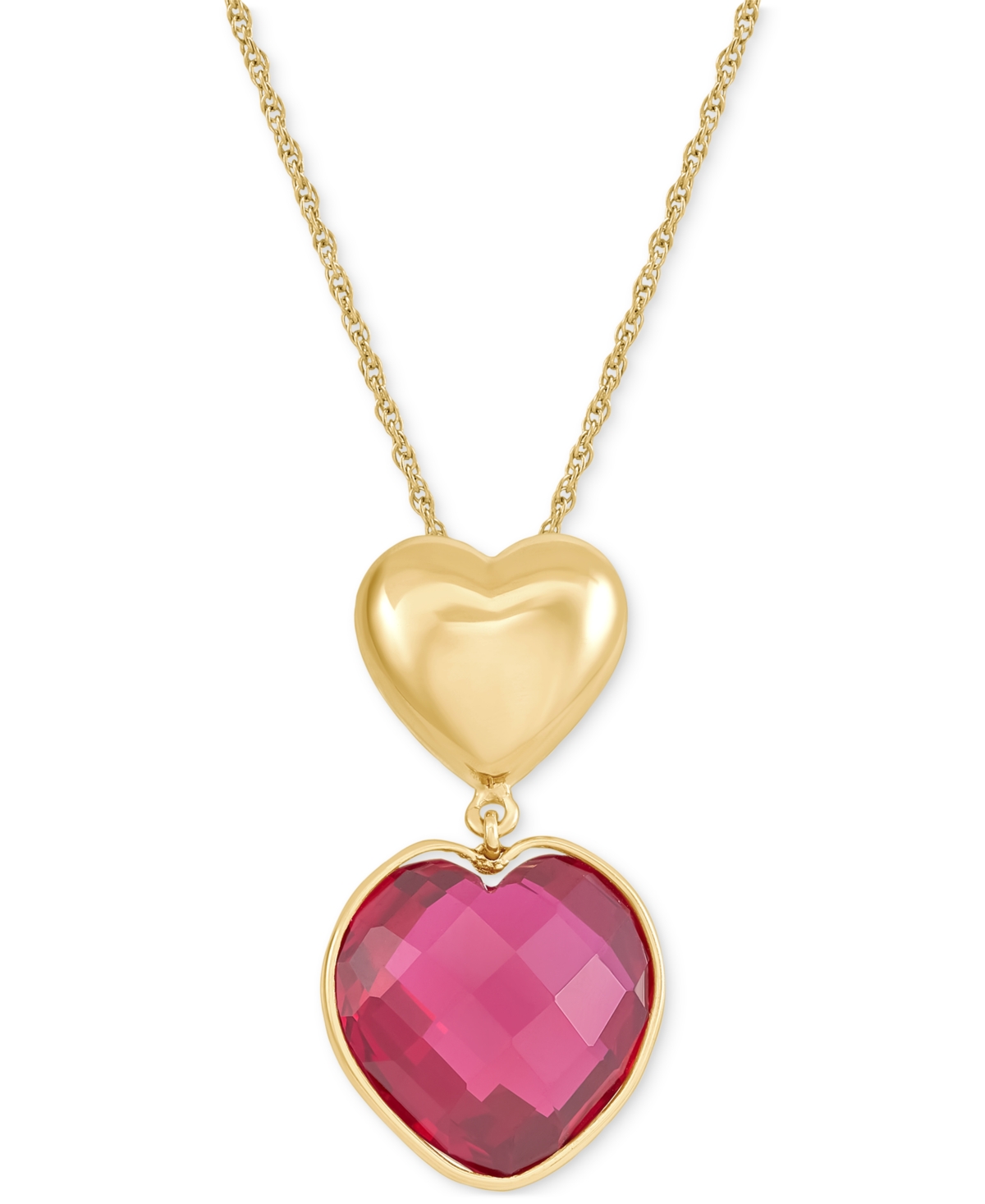 Click here for Ruby Heart Pendant Necklace (12-1/10 ct. t.w.) in... prices