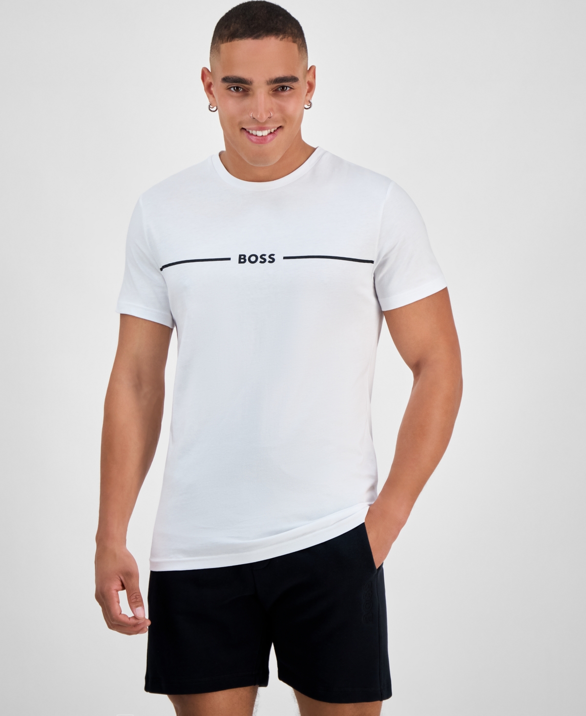 Click here for Hugo by Hugo Boss Mens Logo T-Shirt - White prices